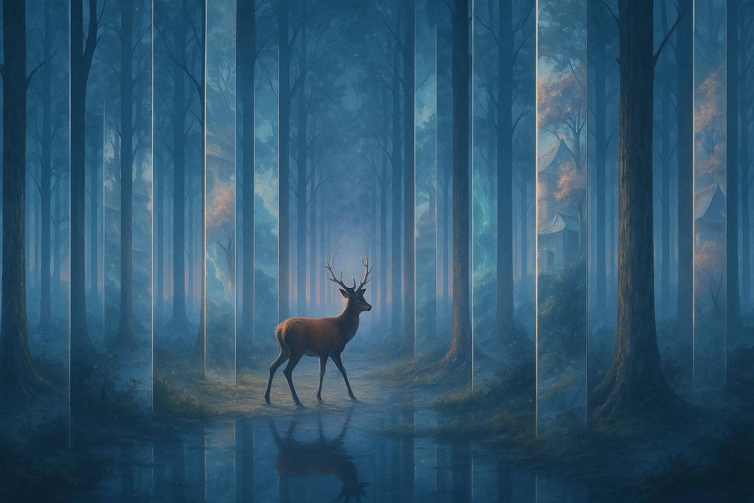 Forest of Mirrors - Full Canvas 5D Diamond Painting Kit